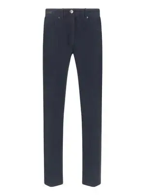 Paul & Shark Stretch Cotton 5-pocket Trousers - Navy Blue