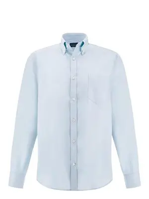 Paul & Shark Soffio Cotton Twill Shirt - Light Blue