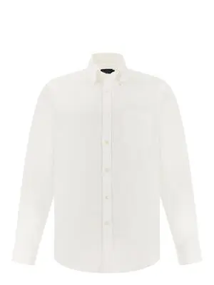 Paul & Shark Cotton Poplin Shirt Soffio - White