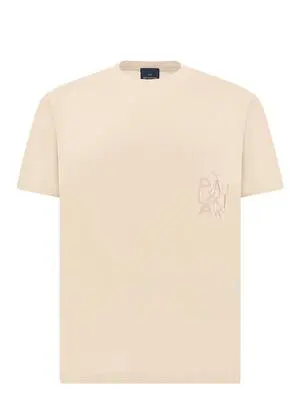 Paul & Shark Cotton Jersey T-shirt With Embroidery - Beige