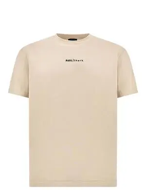 Paul & Shark Lightweight Cotton Jersey T-shirt With Print - Beige