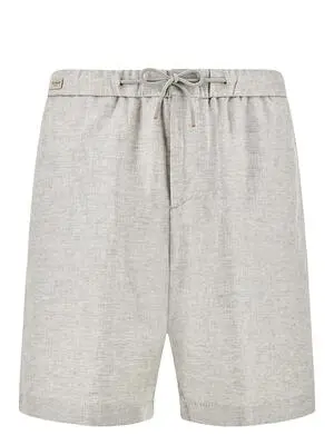 Paul & Shark Linen Drawstring Bermuda Shorts - Grey