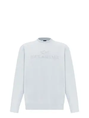 Paul & Shark X‑soft Sweatshirt In Active Fleece Cotton With Logo Embroidery - Skyride