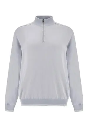 Paul & Shark Piuma Cotton Half-zip Sweater With Typhoon® Details - Skyride