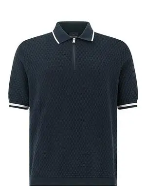 Paul & Shark Polo In Piuma Cotton - Blue