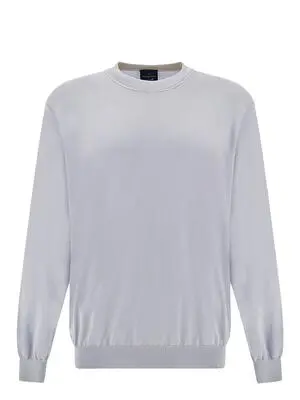 Paul & Shark Crewneck Sweater In Piuma Cotton - Skyride