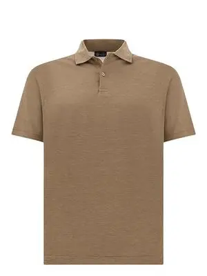Paul & Shark Cotton And Silk Polo - Beige