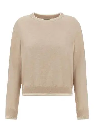 Paul & Shark Crew Neck Cashmere Sweater - Almond
