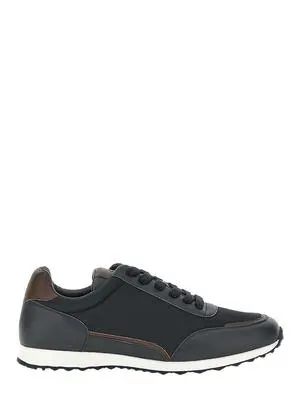 Paul & Shark Leather And Nylon Lace-up Sneakers - Dama Blue