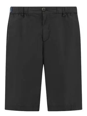 Paul & Shark Ultralight Poplin Cotton Bermuda Shorts With Drawstring - Black