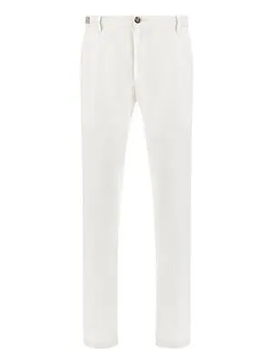 Paul & Shark Linen Chino Pants With Drawstring - White