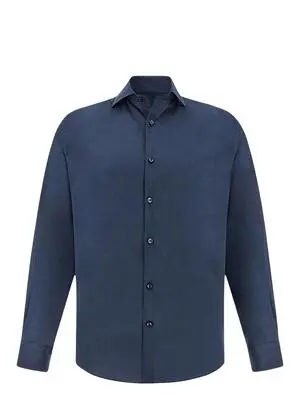 Paul & Shark Garment‑dyed Cotton Voile Shirt - Blue