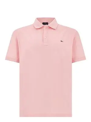 Paul & Shark Double Piqué Cotton Polo Shirt With Shark Embroidery - Pink