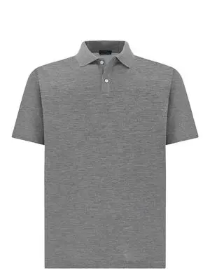 Paul & Shark Double Piqué Cotton Polo - Medium Grey
