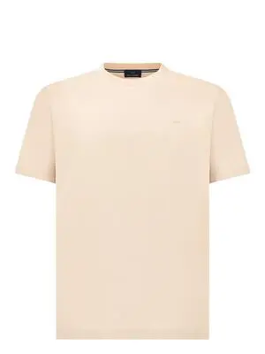 Paul & Shark Cotton Jersey T-shirt With Shark Fin Embroidery - Beige