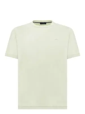 Paul & Shark Cotton Jersey T-shirt With Shark Fin Embroidery - Meadow Mist