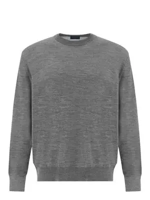 Paul & Shark 140’s Superfine Merino Wool Crewneck Sweater - Grey
