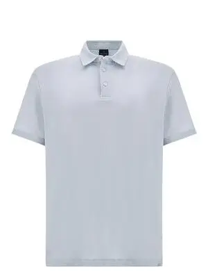 Paul & Shark X-soft Polo Shirt In Cotton Interlock With Linen Details - Skyride