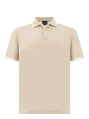 Paul & Shark X-Soft Polo Shirt In Cotton Interlock Beige