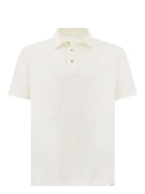 Paul & Shark Polo Shirt In Garment‑dyed Suvin Cotton - Blanc De Blanc