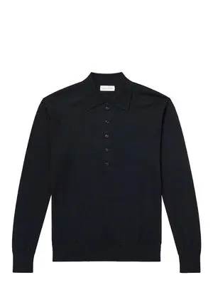 DRIES VAN NOTEN Muano Merino Wool Polo Shirt