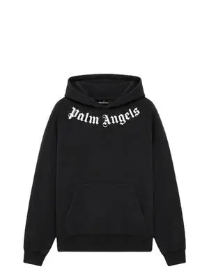 Palm Angels Logo Regular Hoodie - Black