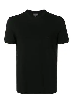 Giorgio Armani Short-sleeve T-shirt With Logo - Black