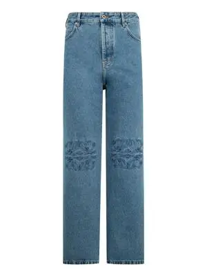 Loewe Anagram Baggy Jeans - Blue