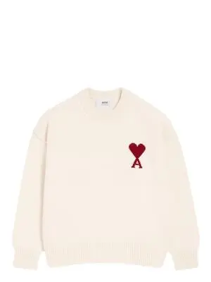 AMI Paris De Coeur Jersey - Beige