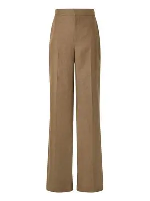 Ralph Lauren Dean Linen Wide-leg Pants Brown
