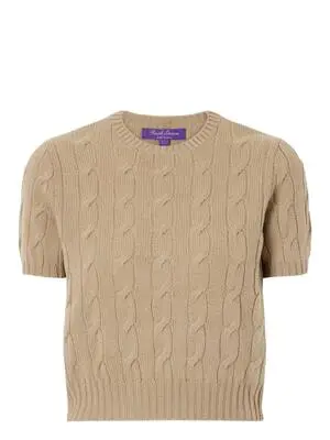 Ralph Lauren Cable-knit Cashmere Sweater - Beige