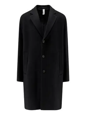 HEVO Cassano Virgin Sheep's Wool Coat - Black