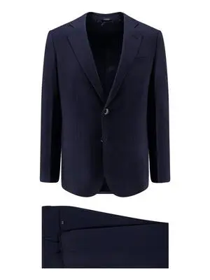 Giorgio Armani Soho Line Super 160's Virgin Wool Suit - Blue