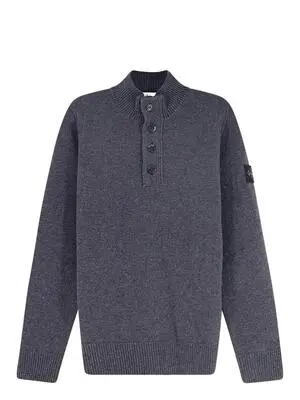 Stone Island Virgin Wool Blend Sweater - Grey
