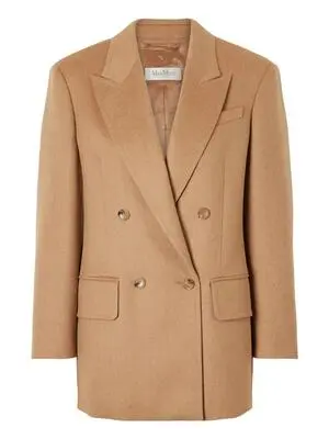 Max Mara Olimpia Hair Double-breasted Blazer - Brown