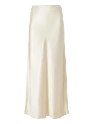 JOSEPH Isaak Silk-satin Maxi-skirt - Neutrals
