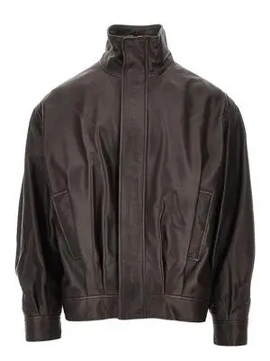 ARMA Paulo Nappa Leather Bomber Jacket - Brown