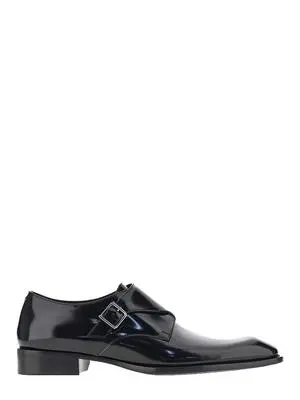 SAINT LAURENT SAINT LAURENT Patent Leather Monk Strap Loafers