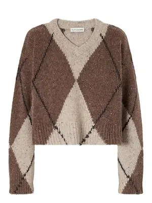 Altuzarra Parish Argyle Wool-blend Sweater - Brown