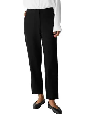 Eileen Fisher Tapered Ankle Pants - Black