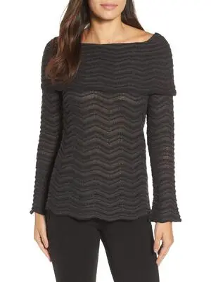 NIC+ZOE Over The Shoulder Top - Phantom