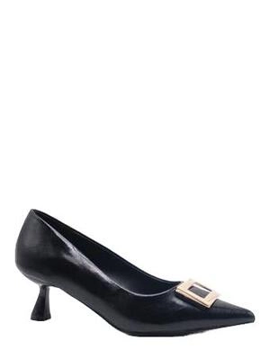 KNEETOES Ashford Pumps With Metallic Buckle Detail - Black