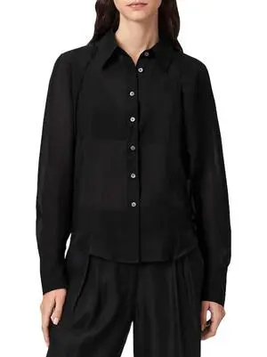 ALLSAINTS Cory Long Sleeve Shirt - Black
