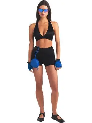 SKIMS Racerback Bra | Black | | Nike Satin Shine - Obsidian
