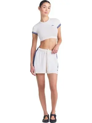 SKIMS Stretch Knit Short With Side Stripe Detail - Ivory