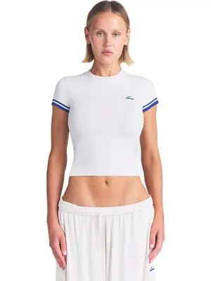 SKIMS Cropped T Shirt | Blue | | Nike Stretch Knit - Ivory