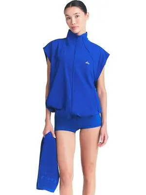 SKIMS Oversized Vest | Blue | Medium | Nike Stretch Nylon - Cobalt