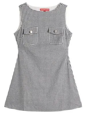MANY MANY CLOTHES The Winona Dress - Navy Plaid