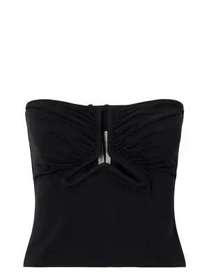 RICK OWENS Rick Owens Alannah Strapless Cut-Out Stretch-Jersey Top