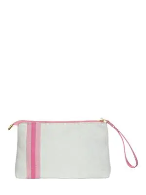Helen Jon Helen Jon Clutch With Striped Detail Shell Pink